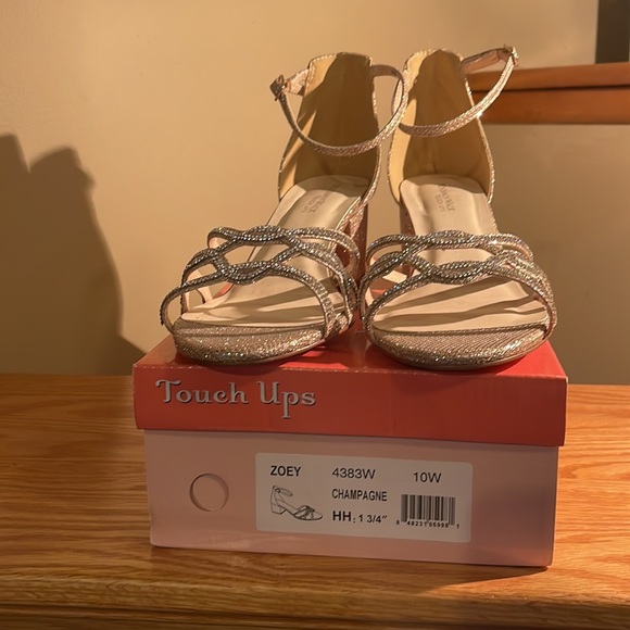 Touch Ups | Shoes | Touch Ups Zoey Block Heel Shoe In Champagne | Poshmark